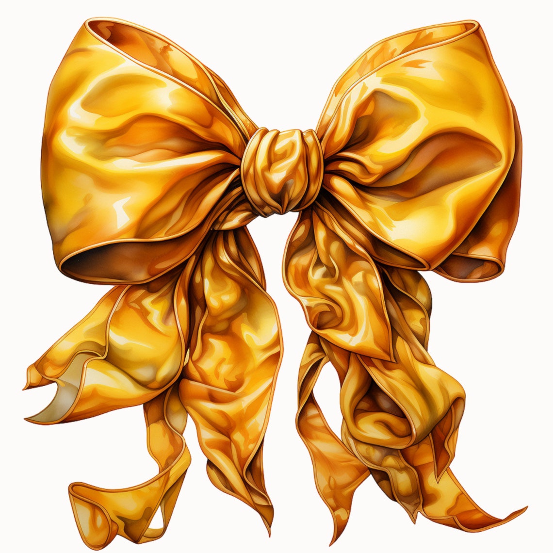 Yellow Bow Clipart Bundle PNG Format for Personal & - Etsy