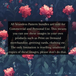 Carnations Pixel Art Inspired Floral Seamless Patterns Bundle, 400 DPI ...