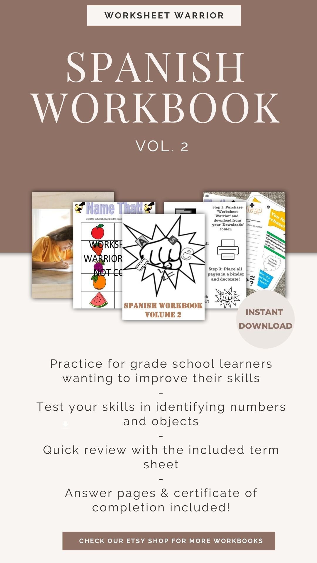 Spanish Workbook Vol. 2, Child Activity Book, Child Activity Books ...