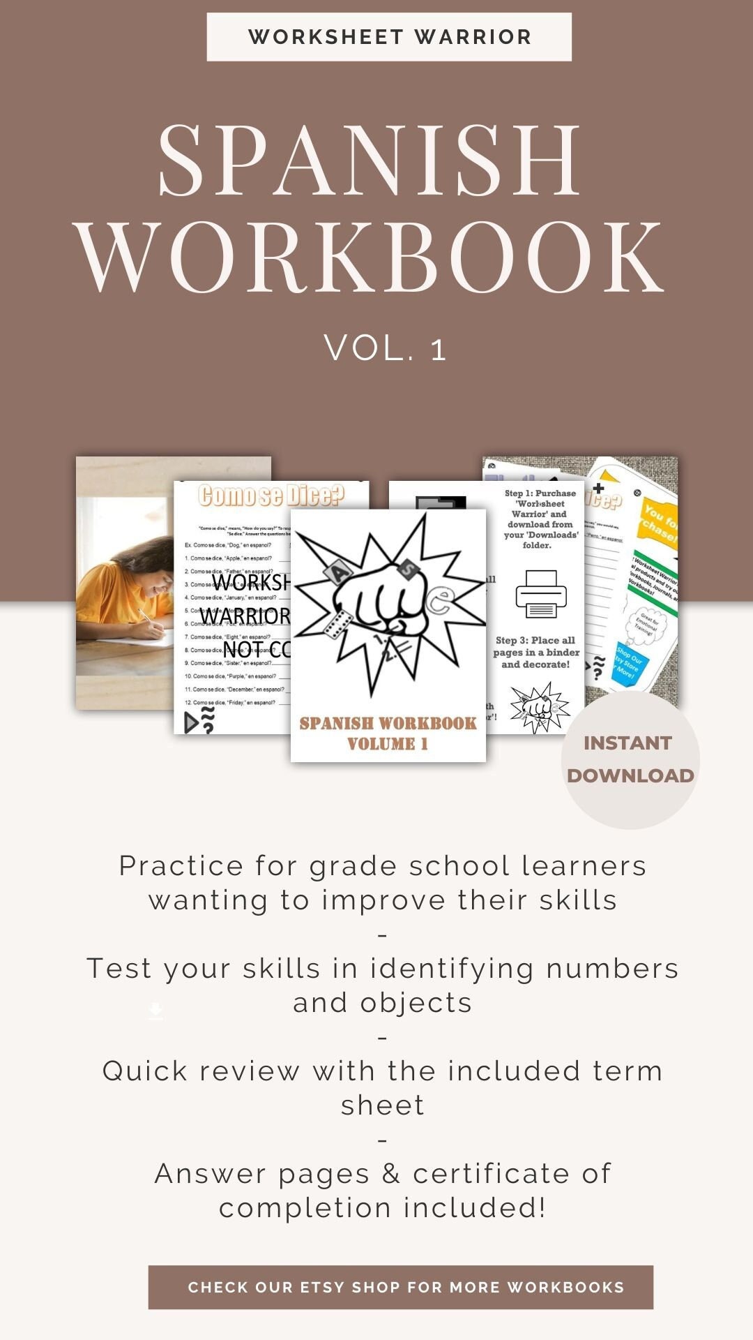 Spanish Workbook Vol. 1, Child Activity Book, Child Activity Books ...