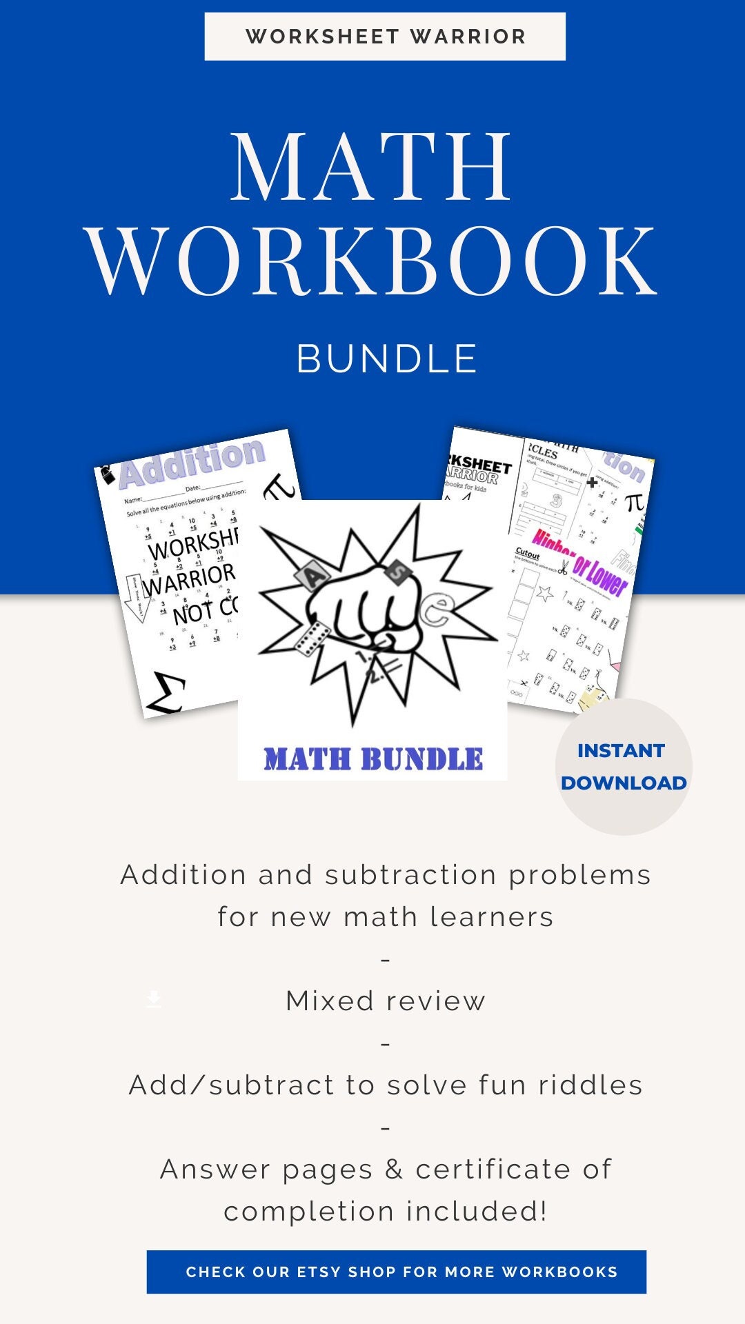 Math Workbook Bundle, Child Activity Book, Child Activity Books ...