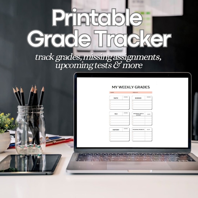 Printable Grade Tracker (tan) - Etsy