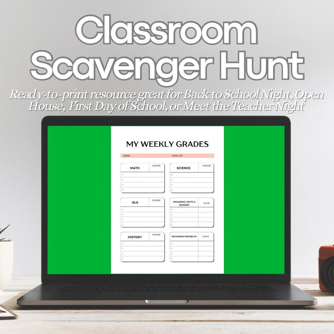 Classroom Scavenger Hunt | Ready to Print | Open House | First Day of ...