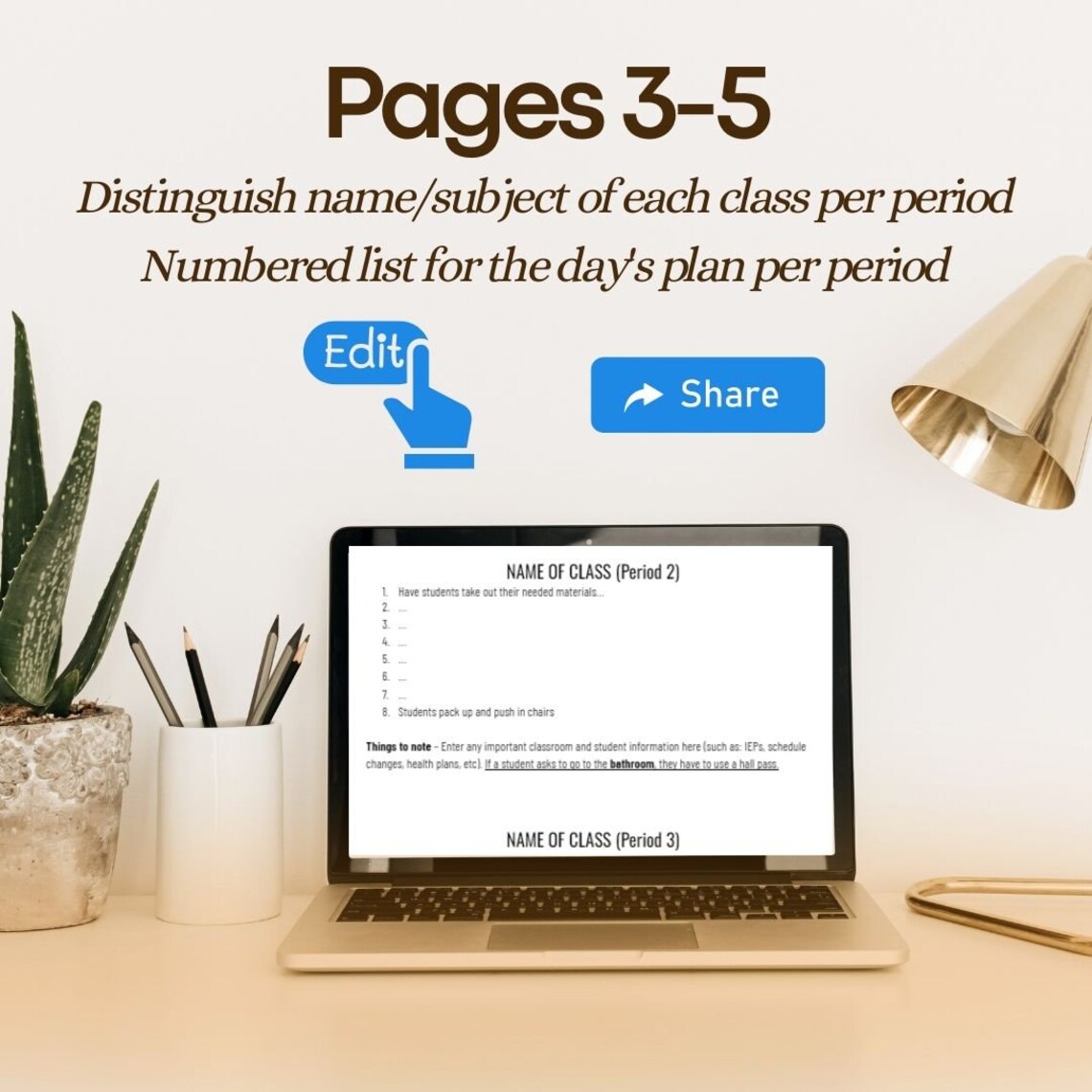 Teacher Sub Plans | Google Docs™ Template - Etsy