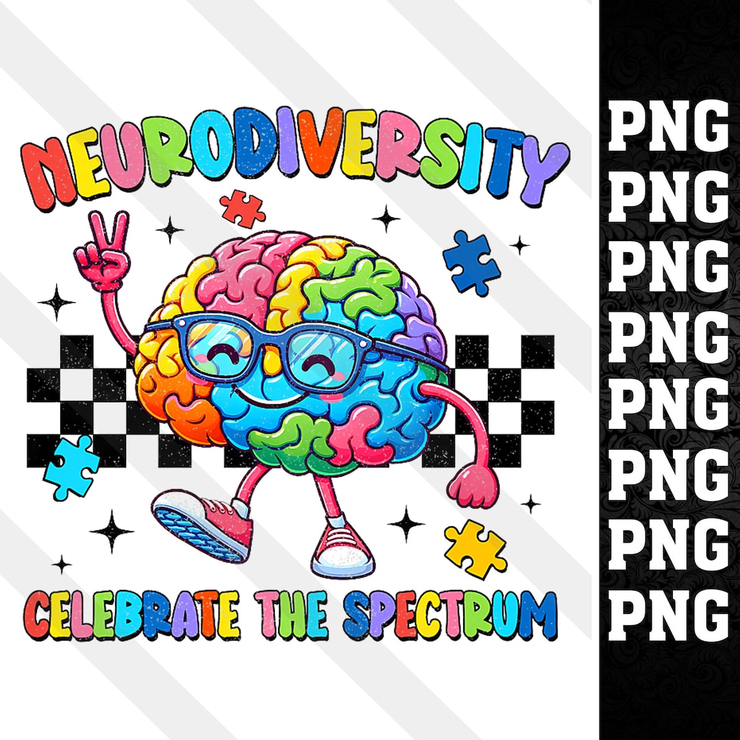 Custom Family Png Neurodiversity Brain Autism Awareness ASD ADHD Png ...