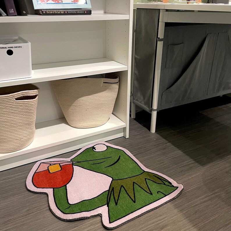 Kermit the Frog Design Rug Indoor Bedroom Floor Custom Rug - Etsy