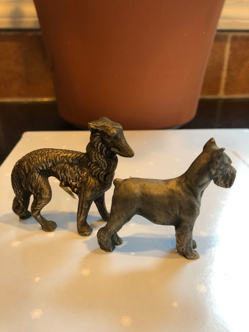 Pewter Dog Figurines. Made in Italy. Vintage Estate Pieces. - Etsy