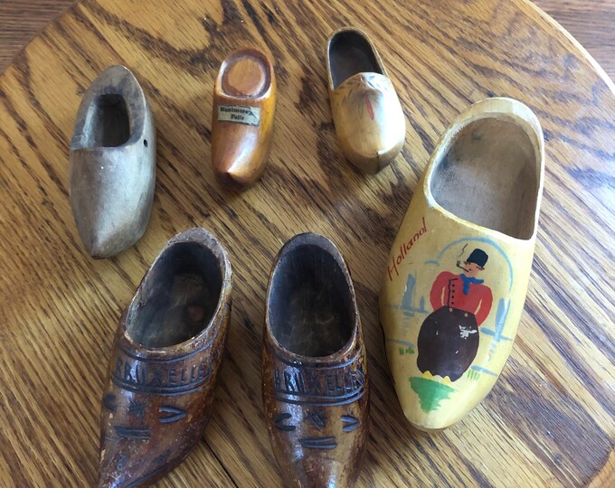Vintage Dutch Wooden Shoes. A Klompen. One Pair. Four Single Shoes. - Etsy