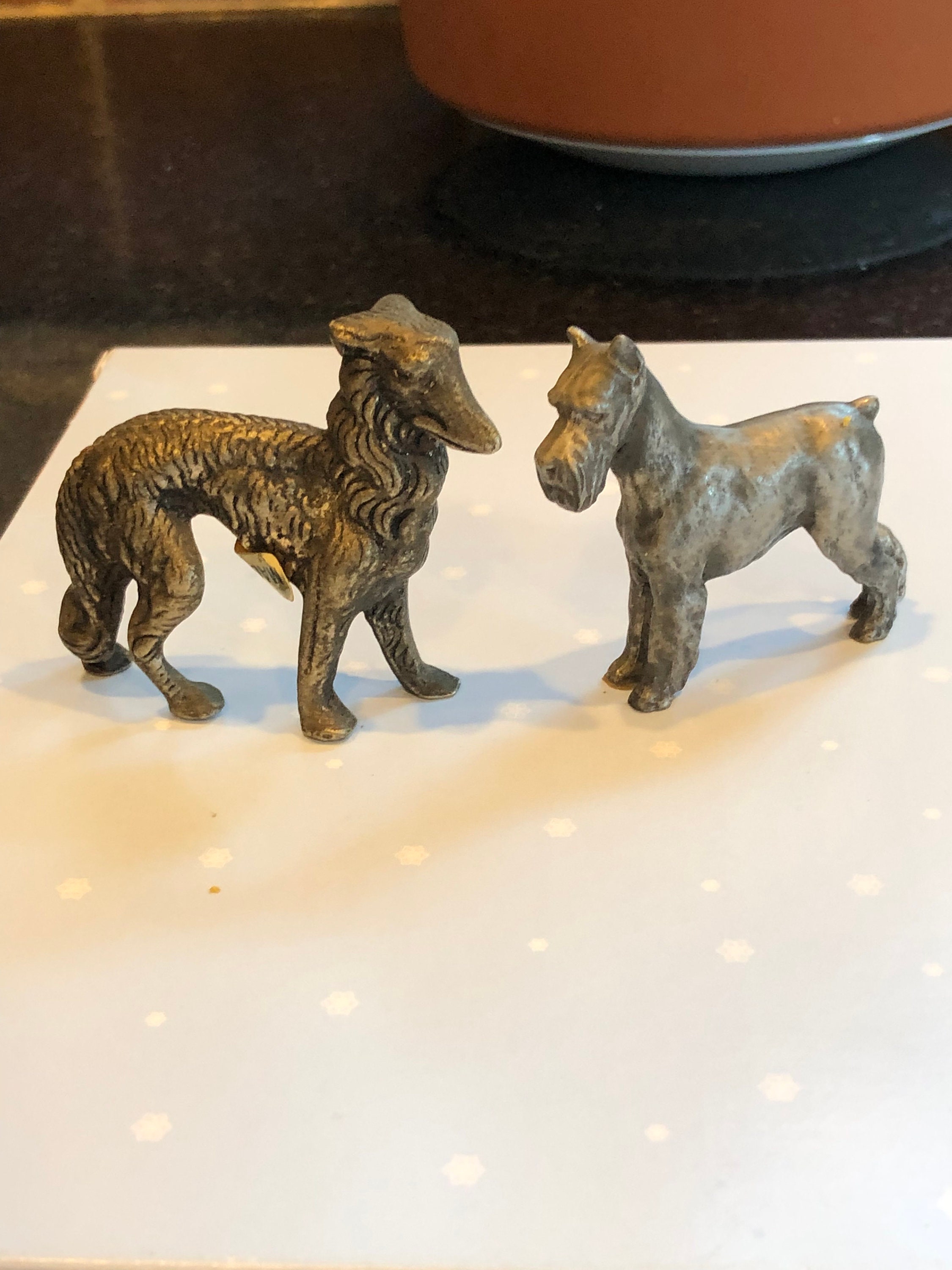 Pewter Dog Figurines. Made in Italy. Vintage Estate Pieces. - Etsy