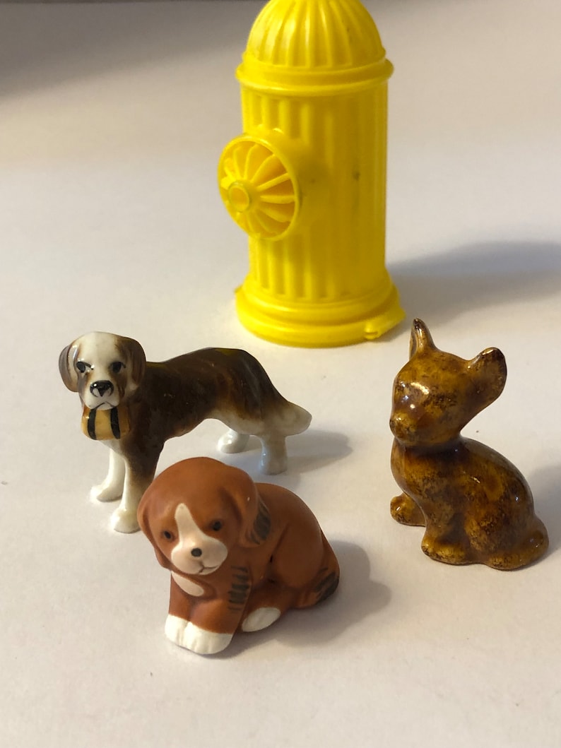 Miniature Vintage Porcelain Dog Figurines. Lot of Five. - Etsy