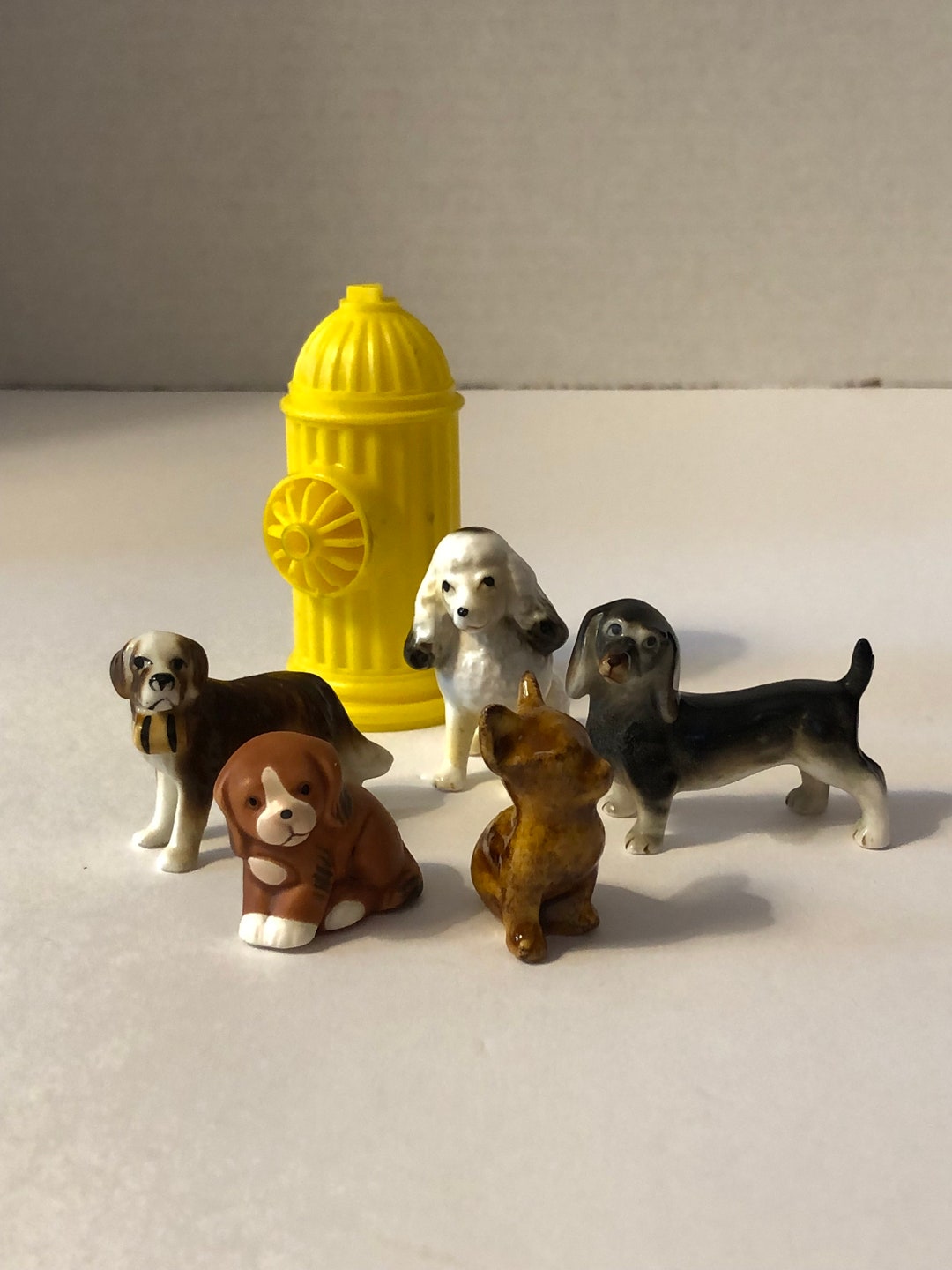 Miniature Vintage Porcelain Dog Figurines. Lot of Five. - Etsy