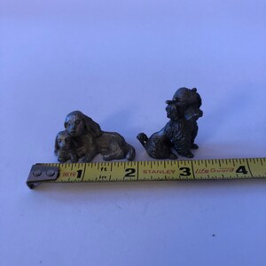 Spoontiques Pewter Miniature Dog Figurines. Poodle and Spaniel. Vintage ...