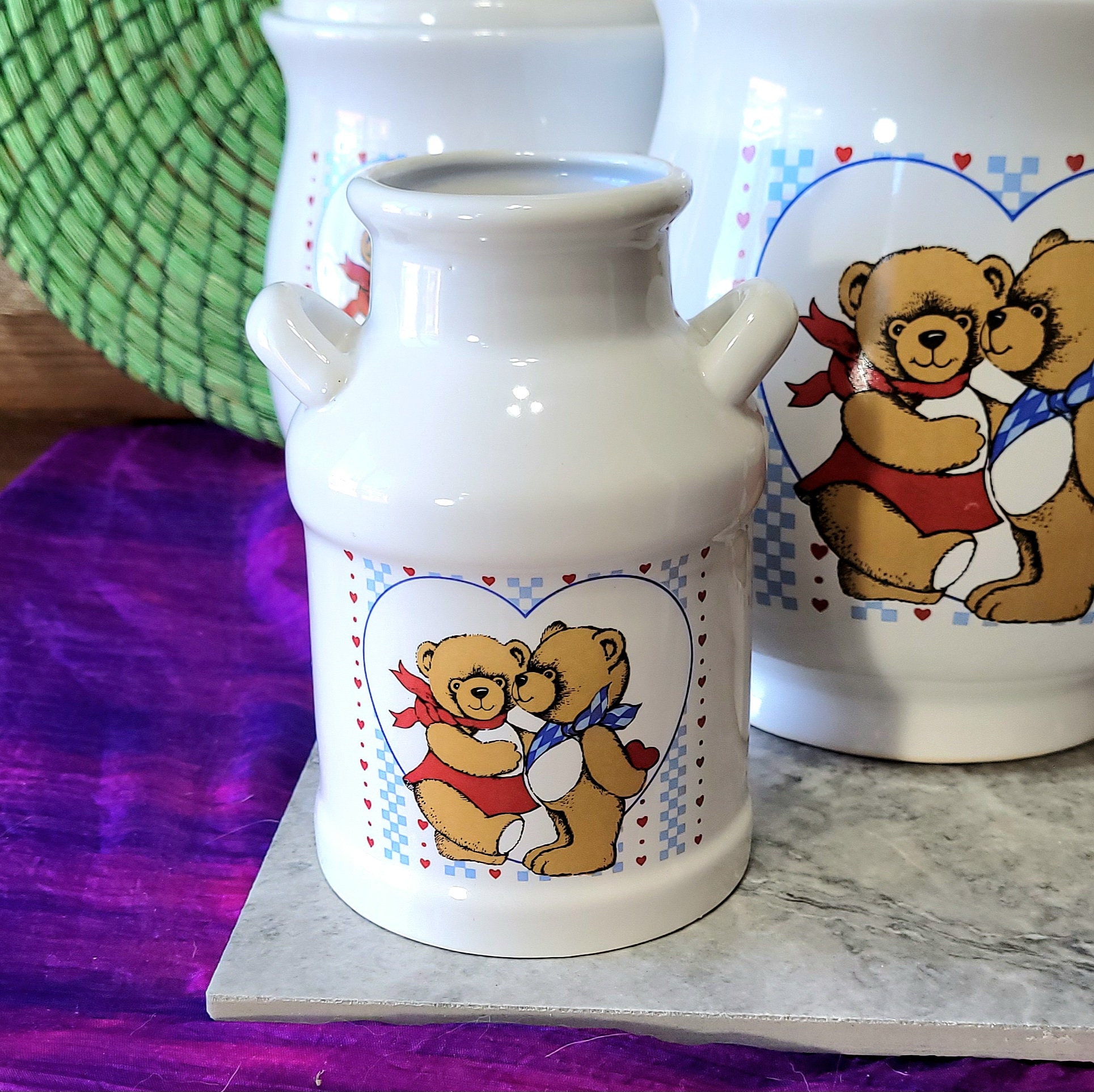 Cozy Kitsch Bear Couple Ceramic Kitchen Cannister Set Set of - Etsy