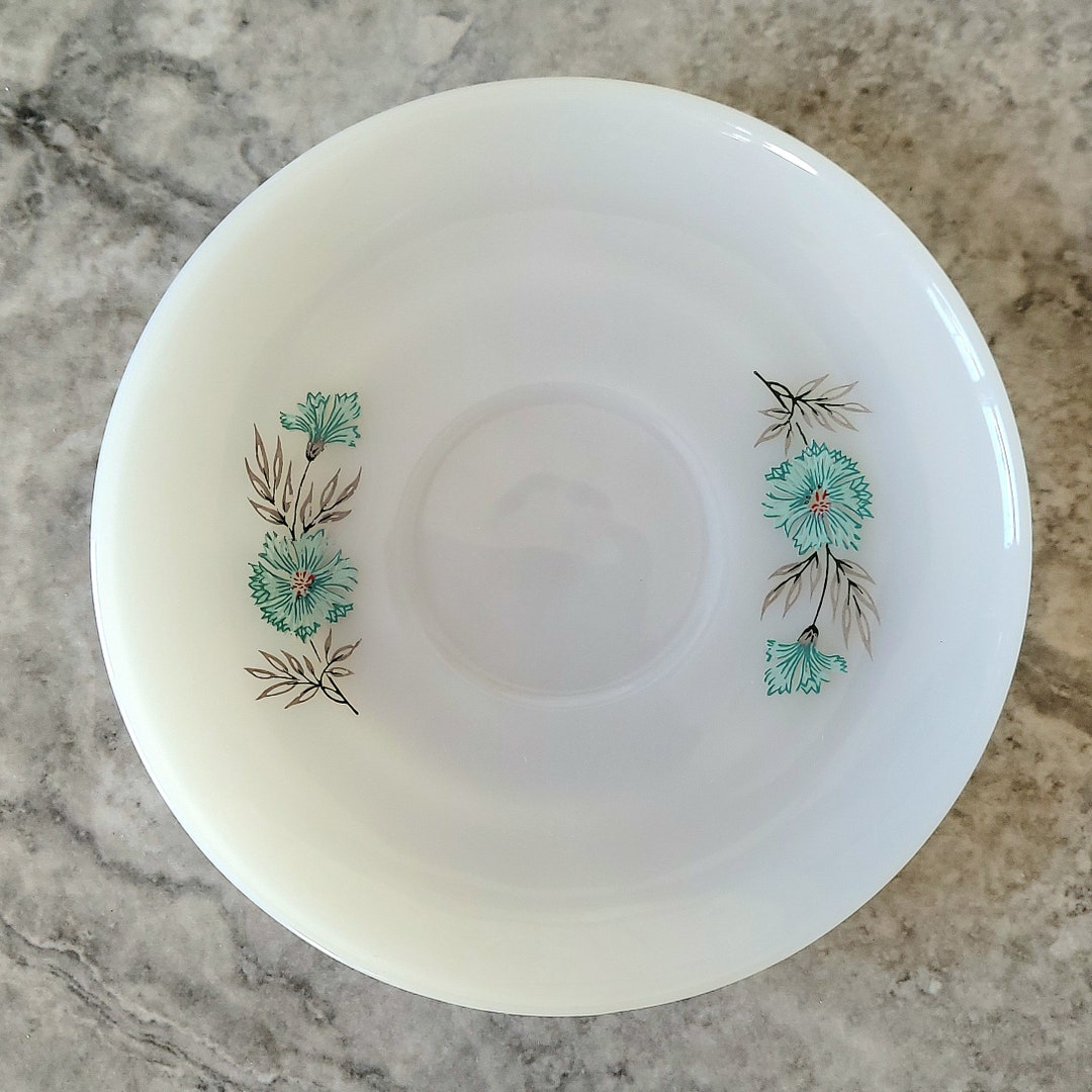 Fireking bonnie Blue Milk Glass Saucers Set of - Etsy