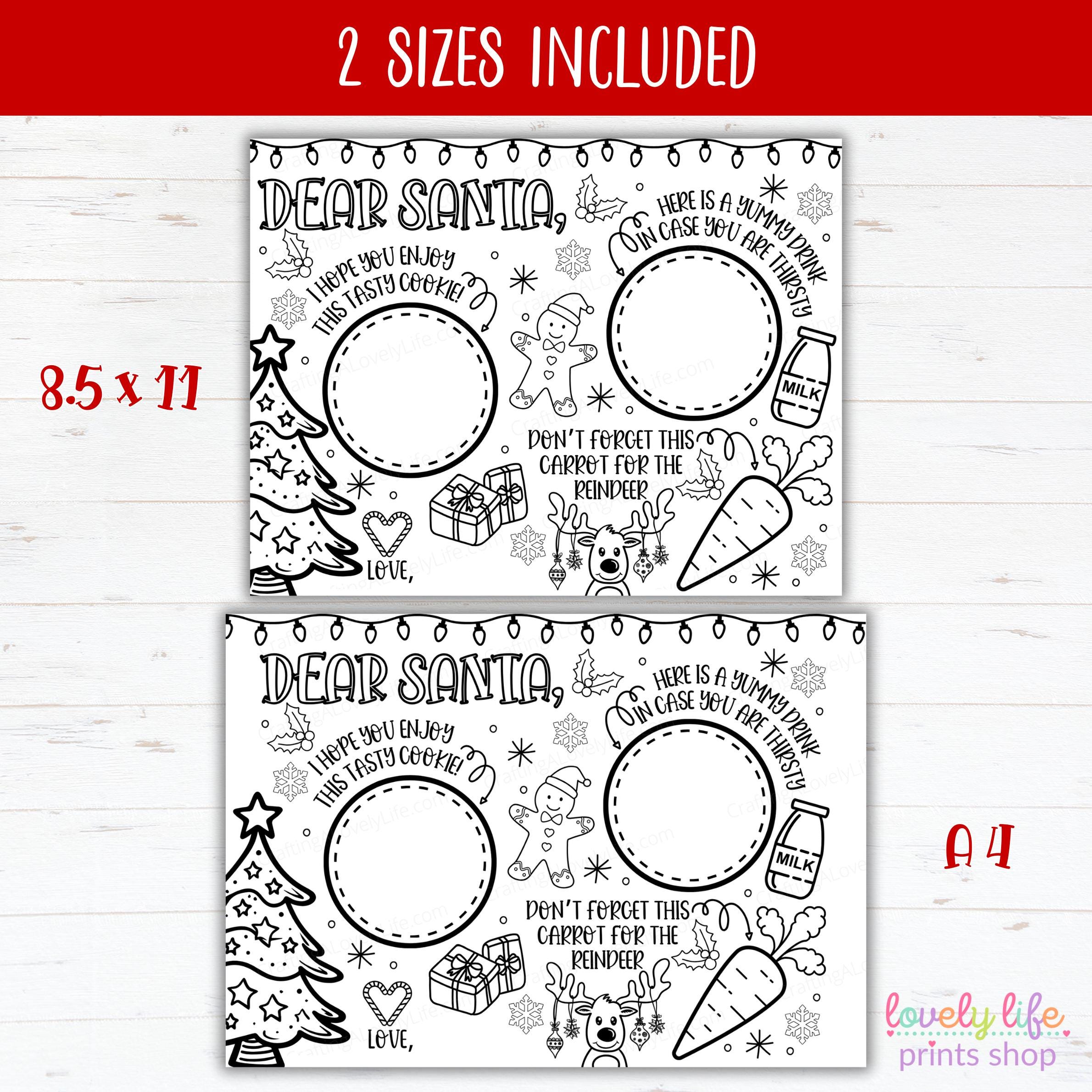 Cookies for Santa Tray, Milk and Cookies for Santa Printable Placemat ...