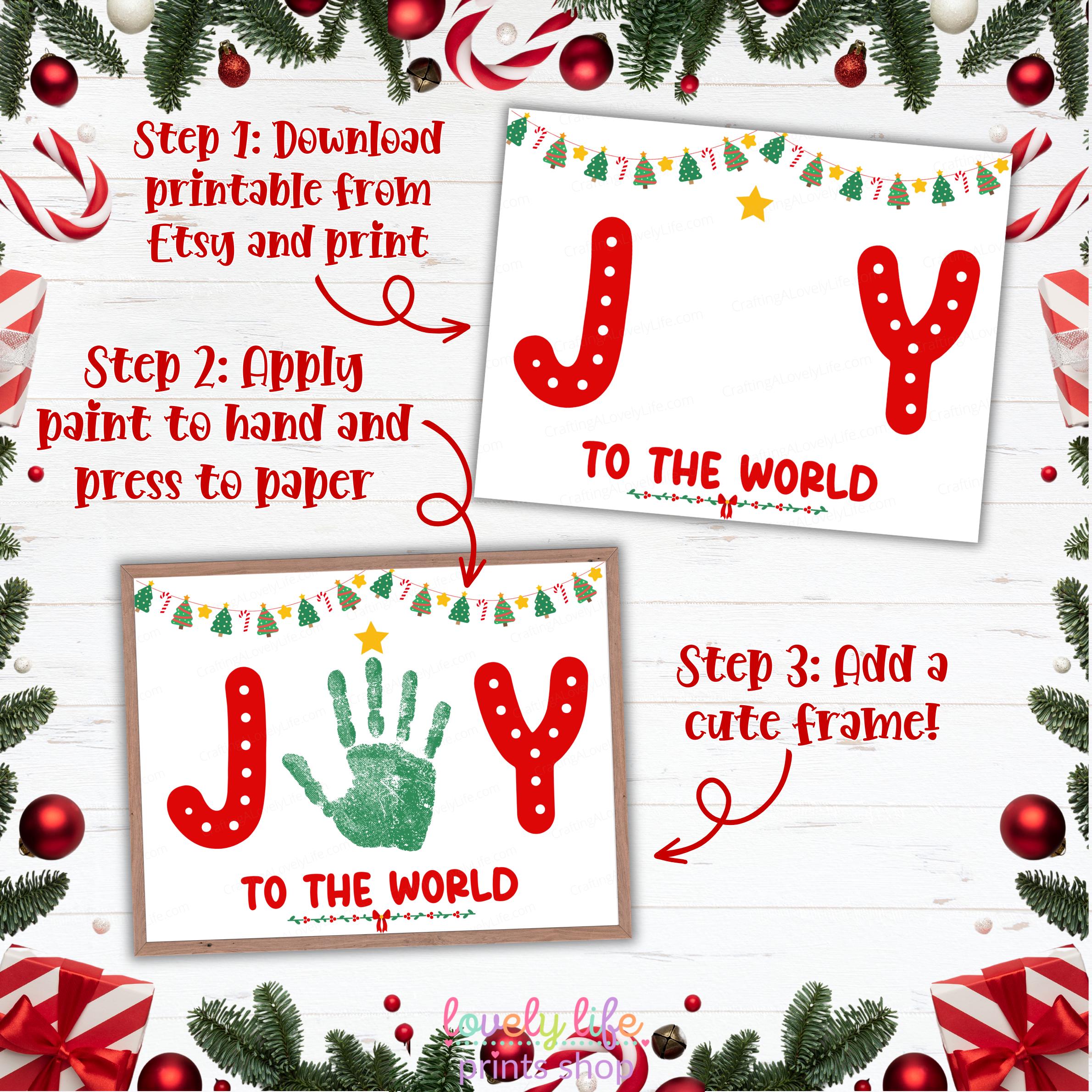 Joy to the World Handprint Craft, Christmas Handprint Craft, First ...