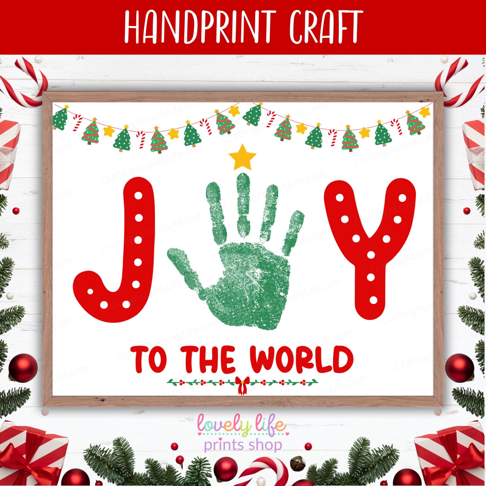 Joy to the World Handprint Craft, Christmas Handprint Craft, First ...