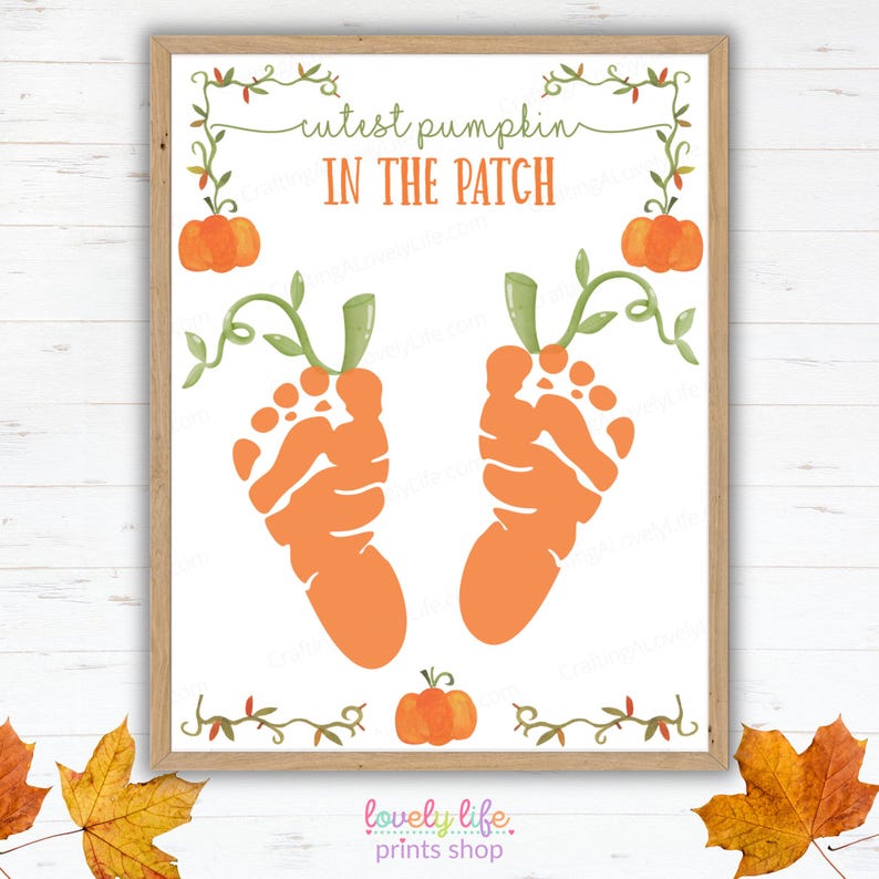 Printable Pumpkin Handprint Craft, Cutest Pumpkin in the Patch ...