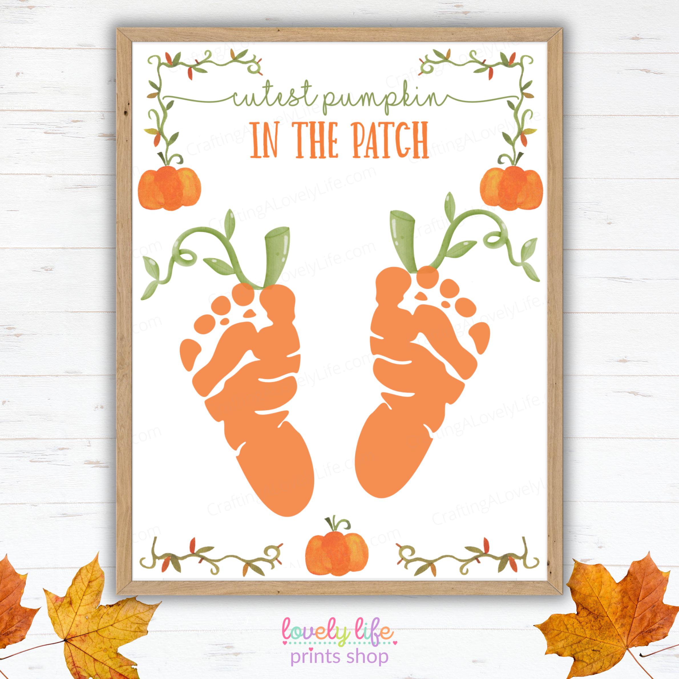 Printable Pumpkin Handprint Craft, Cutest Pumpkin in the Patch ...