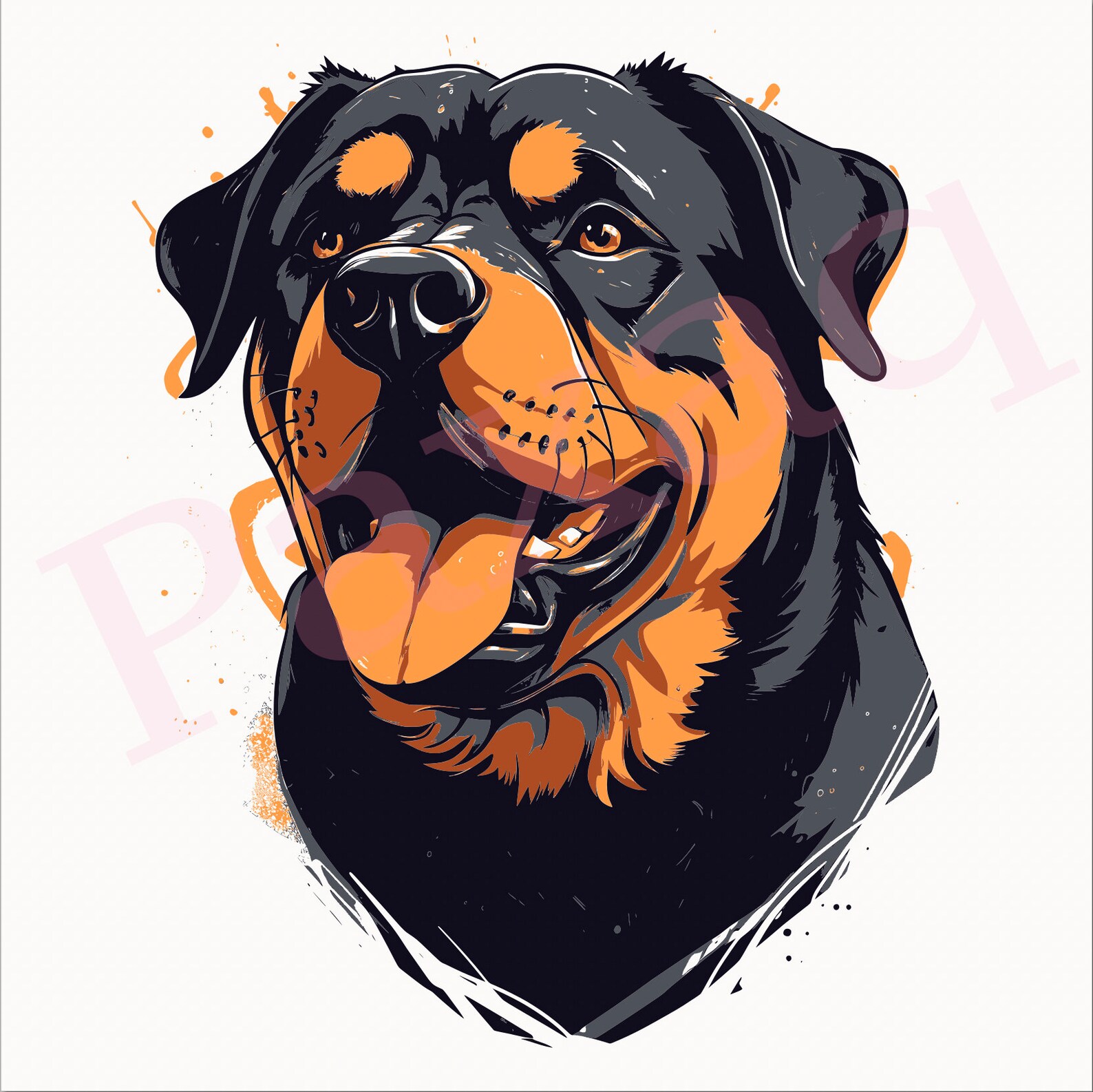 Rottweiler Svg, Loyal Rottweiler Vector, Rottweiler Vector Cutfile Png ...