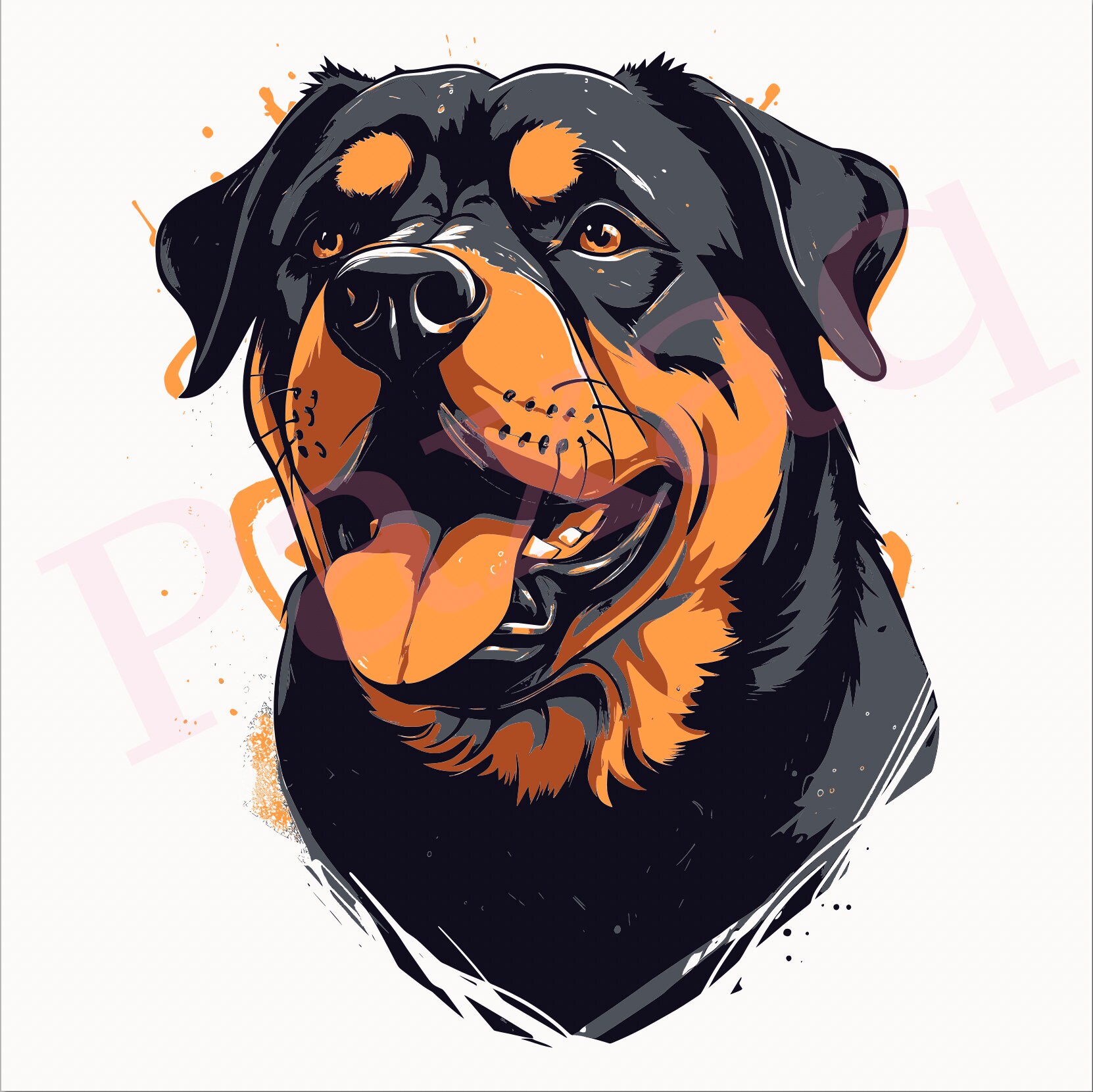 Rottweiler Svg, Loyal Rottweiler Vector, Rottweiler Vector Cutfile Png ...