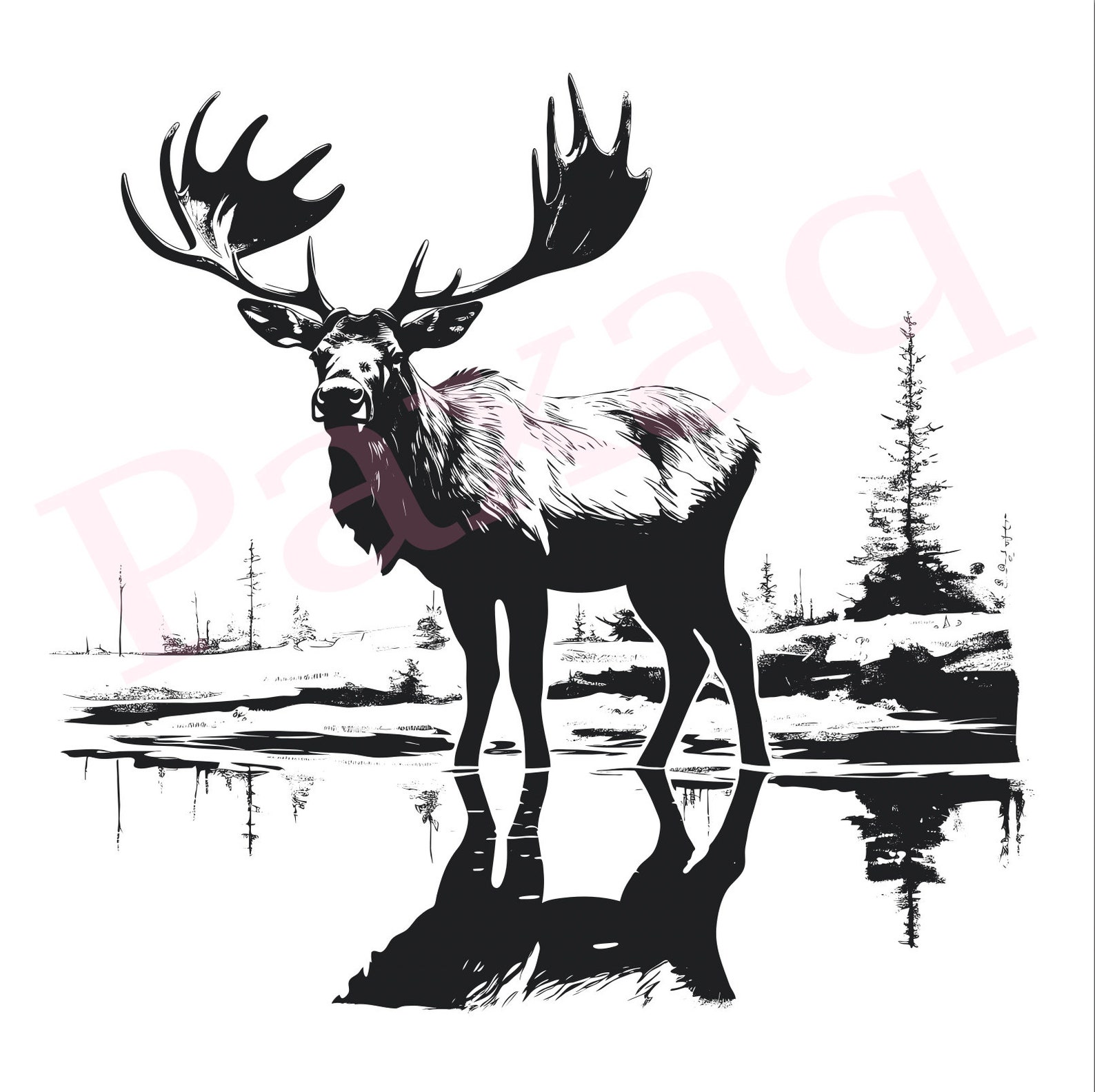 Caribou Svg, Strong Caribou Svg, Caribou Vector Cutfile Png Pdf for ...