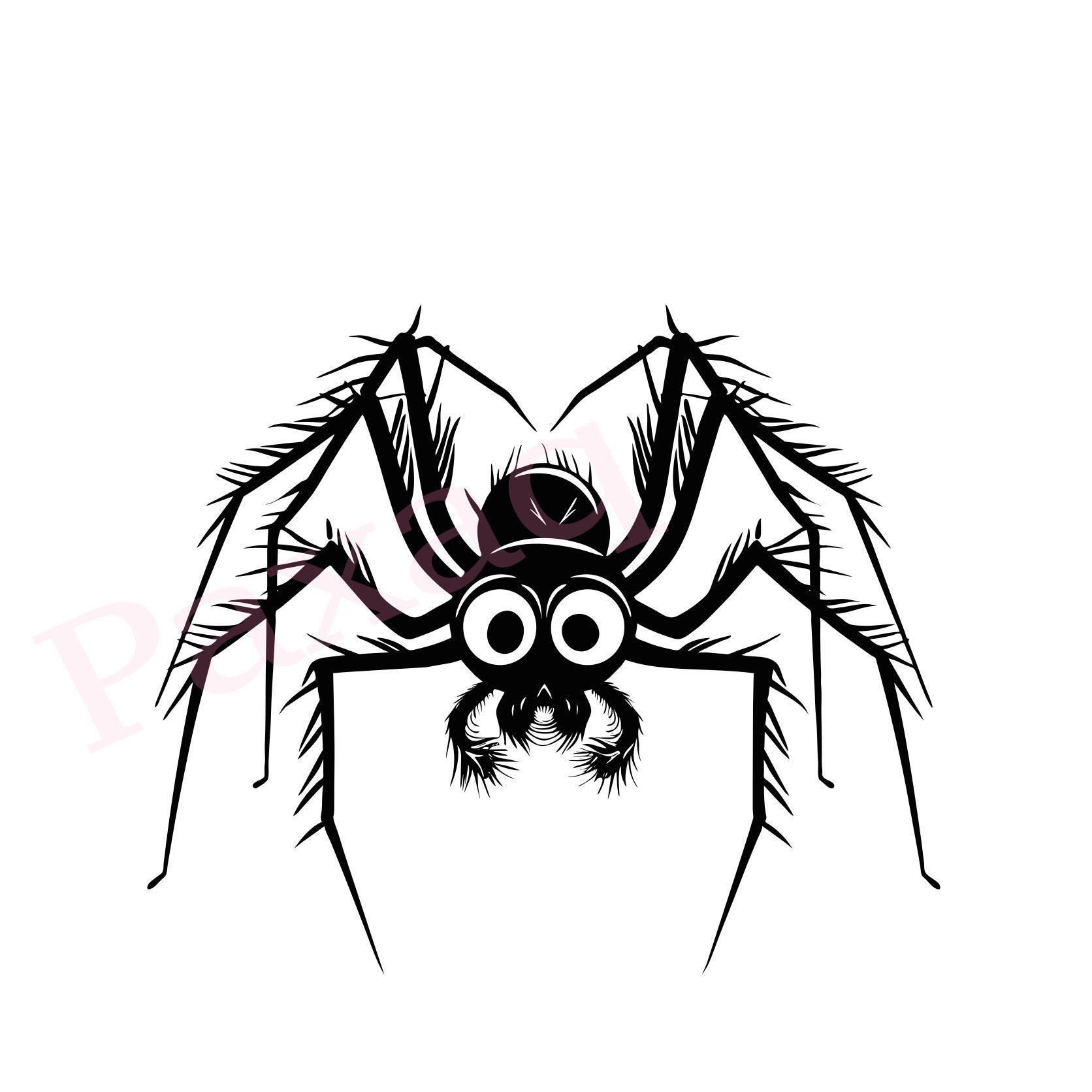 Creepy Spider Svg, Spider Vector, Quirky Spider Jpg Png Pdf Svg Clipart ...