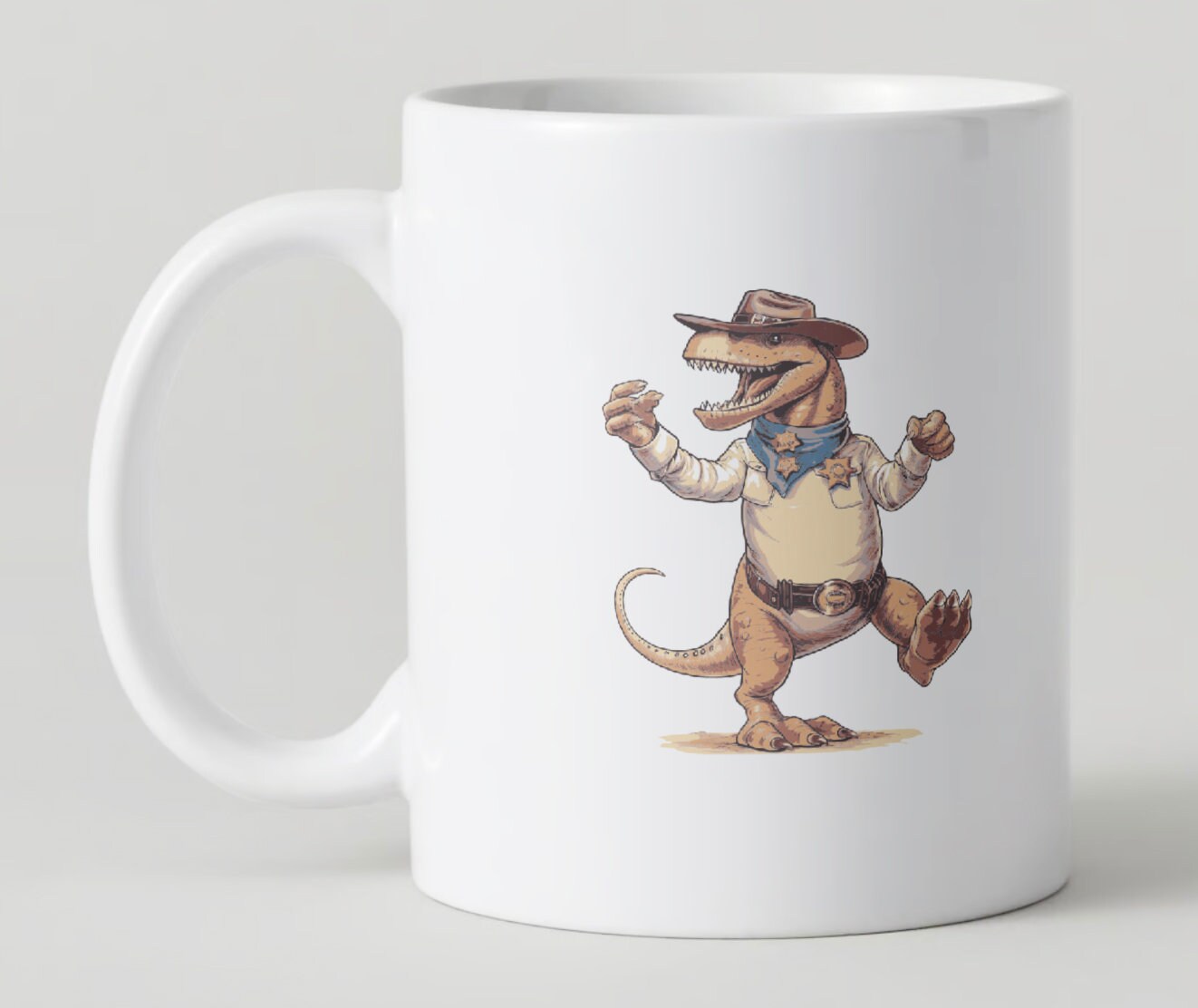 Cartoonish Sheriff T-rex Svg, Sergeant T-rex Vector, Cartoonish Cop ...