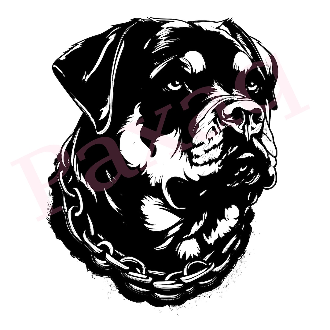 Rottweiler Svg, Loyal Rottweiler Vector, Rottweiler Vector Cutfile Png ...