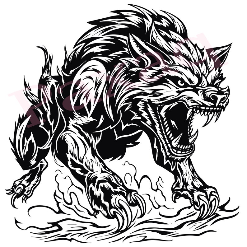 Fenrir Svg, Berserk Fenrir Vector, Jpg Png Pdf Svg for T-shirts, Mugs ...