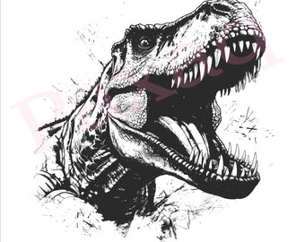 T-rex Svg, Roaring T-rex Vector, Dinosaur Svg，tyrannosaurus Rex Svg，t ...