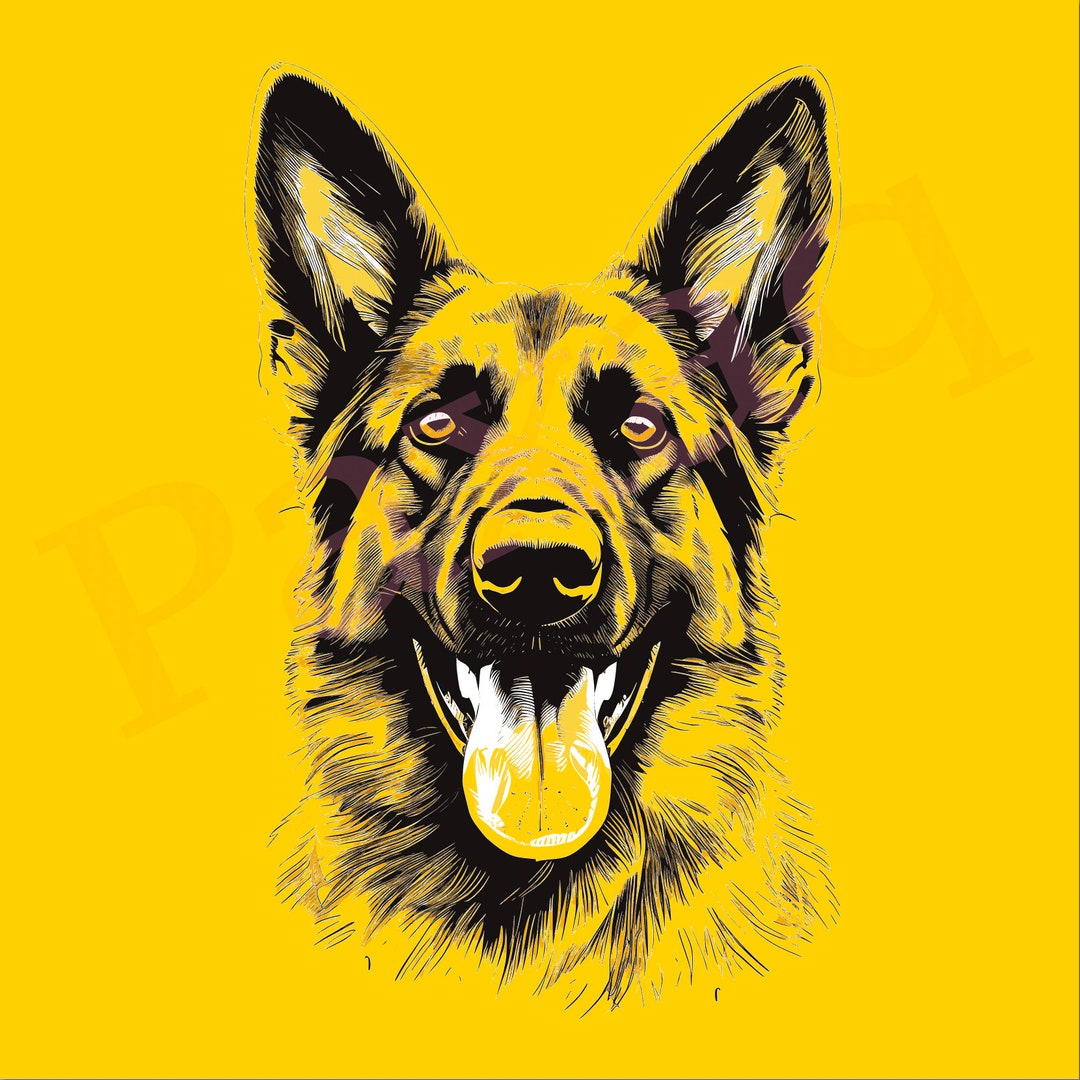 German Shepherd Svg, Alert German Shepherd Vector, German Shepherd ...