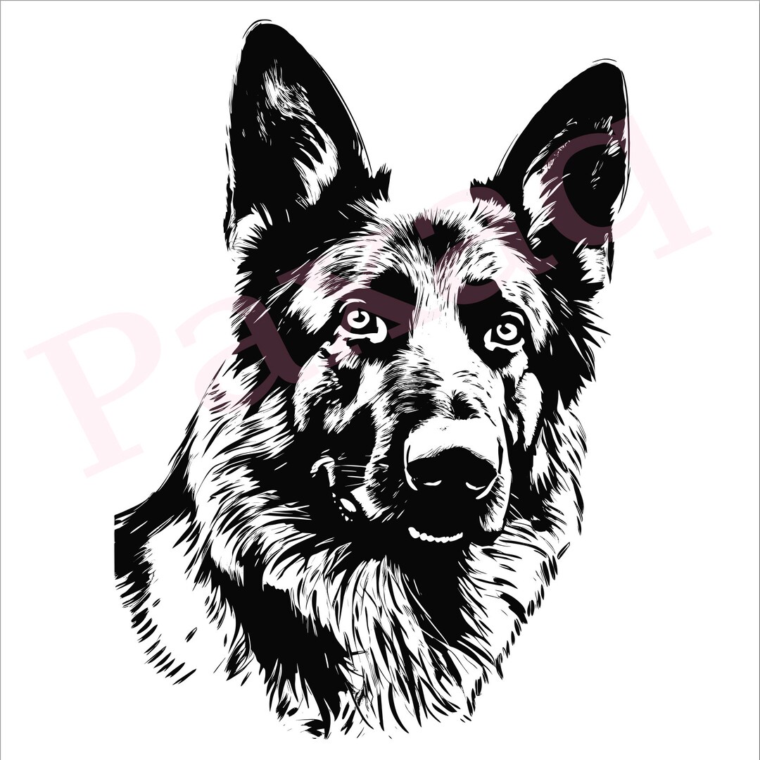German Shepherd Svg, Loyal German Shepherd Vector, Cutfile Png Pdf Svg ...