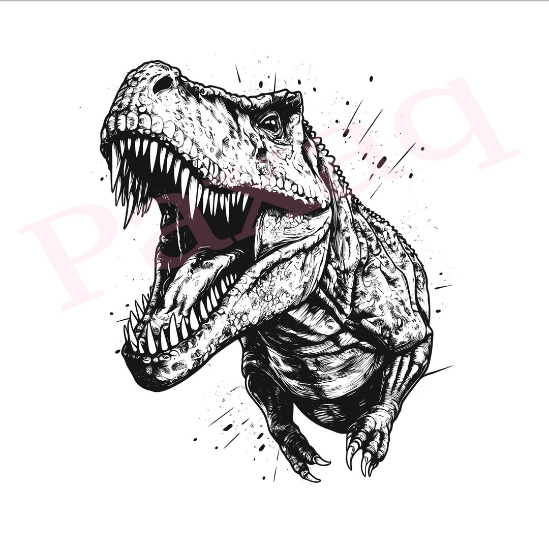 T-rex Svg, Roaring T-rex Vector, Dinosaur Svg，tyrannosaurus Rex Svg，t ...