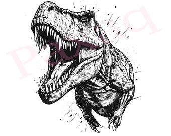 T-rex Svg, Roaring T-rex Vector, Dinosaur Svgtyrannosaurus Rex Svgt Rex ...