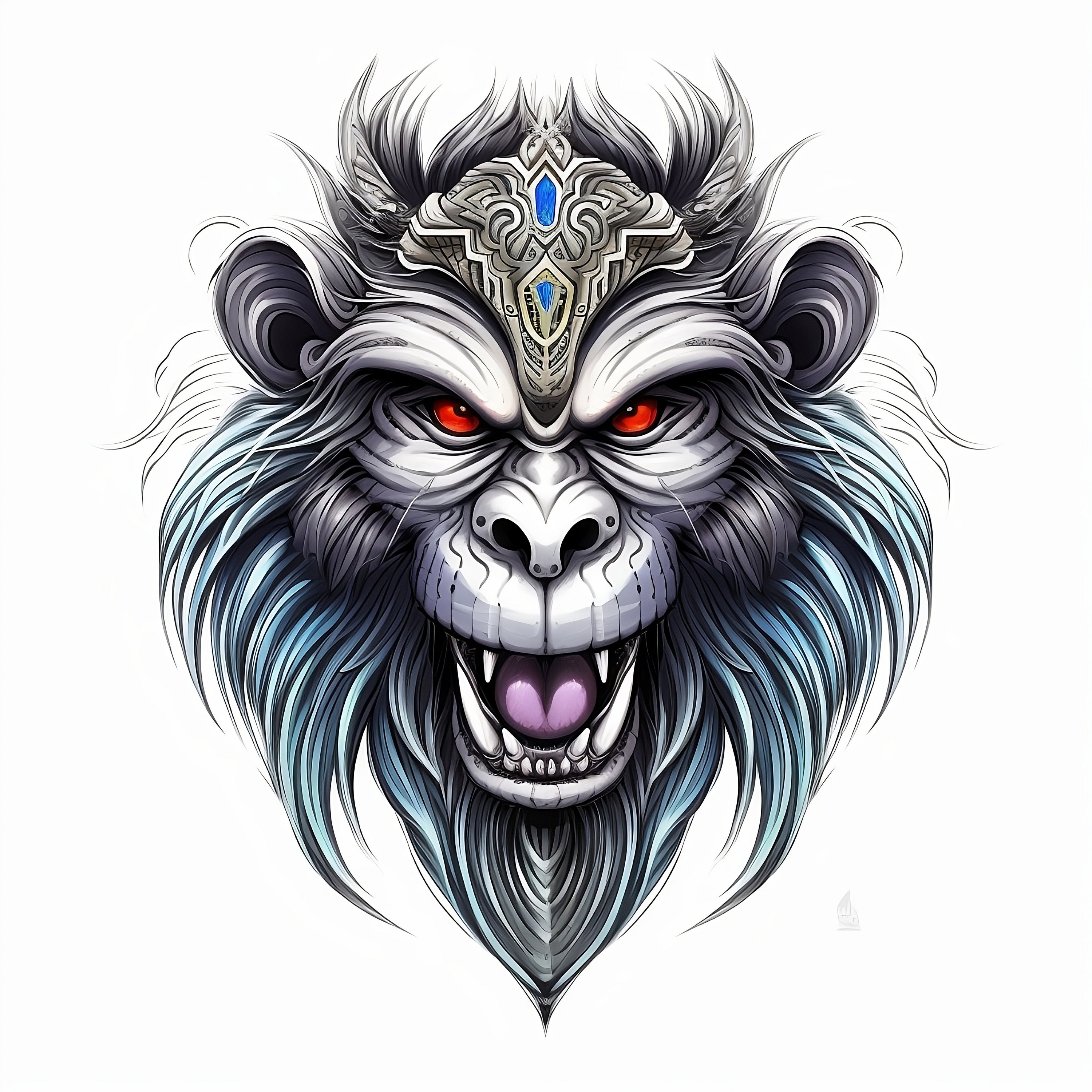 Mandrill Svg, Evil Mandrill Svg, Mandrill Fleece, Mandrill Shirt ...