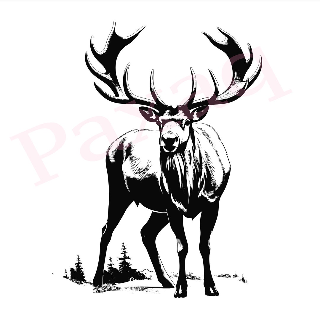 Canada Caribou Svg, Giant Canada Caribou Svg, Canada Caribou Vector ...