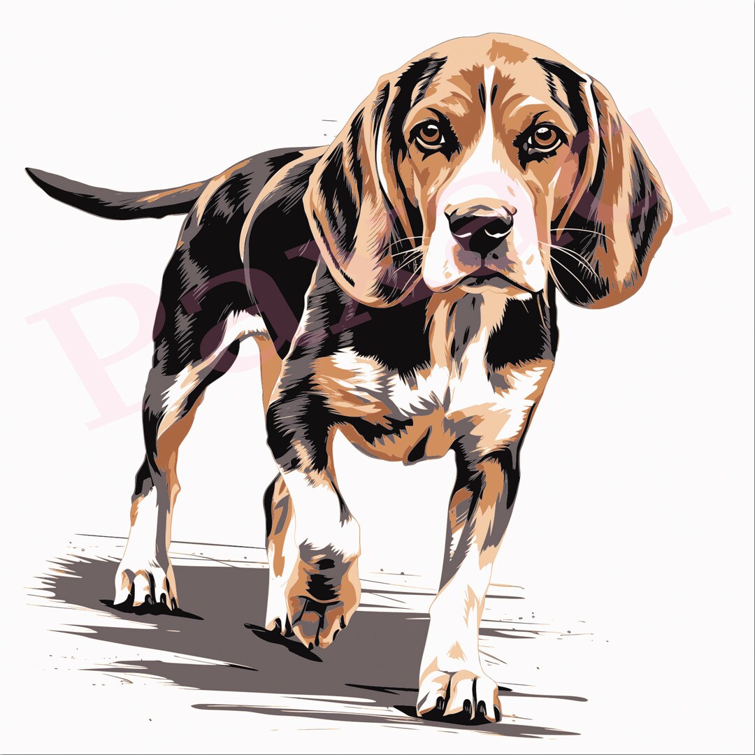 Beagle Svg, Alert Beagle Vector, Beagle Vector Cutfile Png Pdf Svg Jpg ...