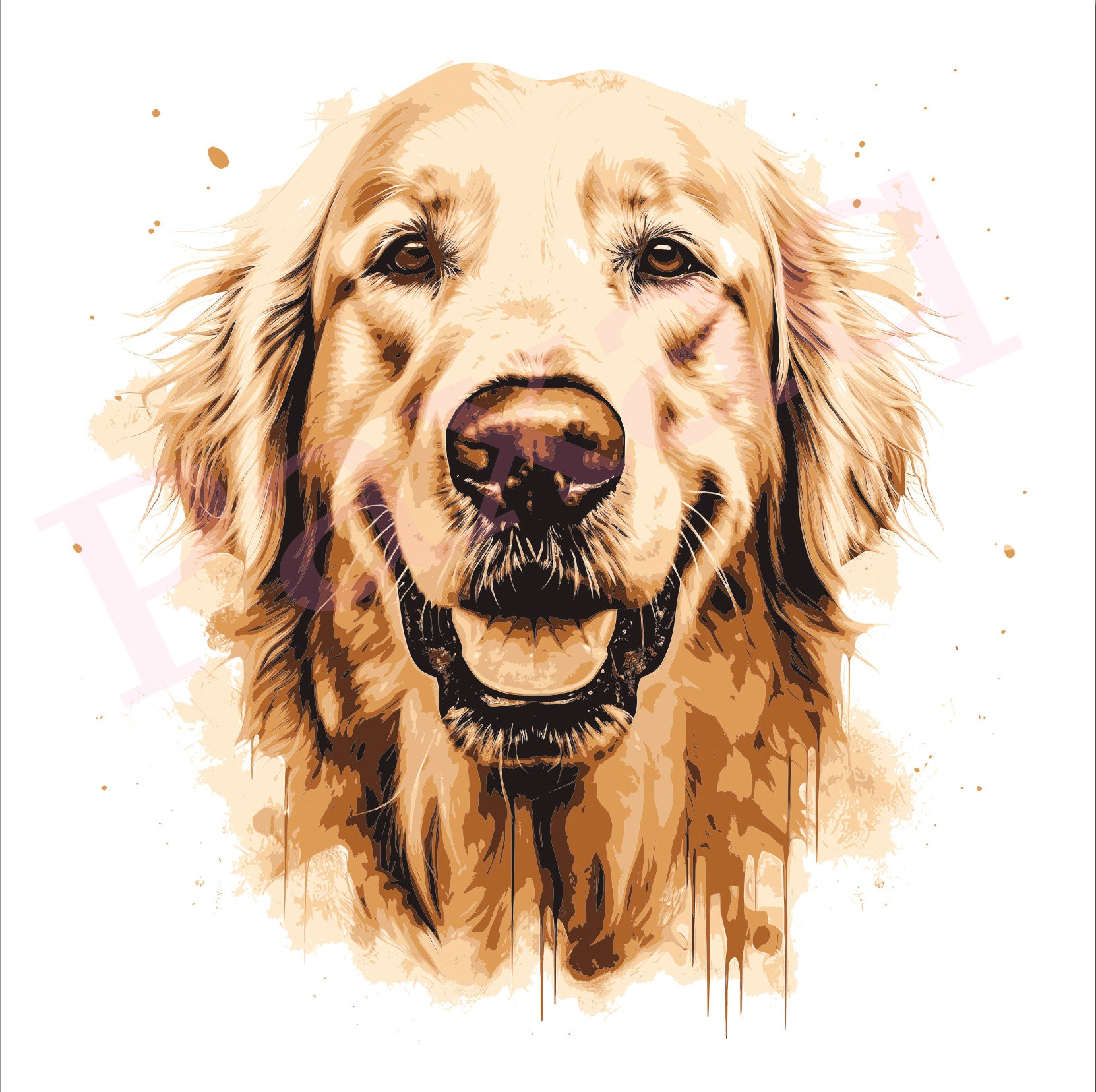 Golden Retriever Svg, Loyal Golden Retriever Vector, Golden Retriever ...