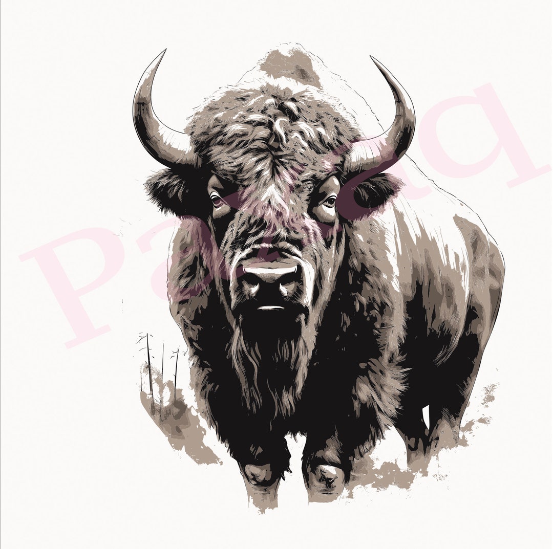 Bison Svg, Giant Bison Svg, Bison Vector Cutfile Png Pdf for Mugs ...