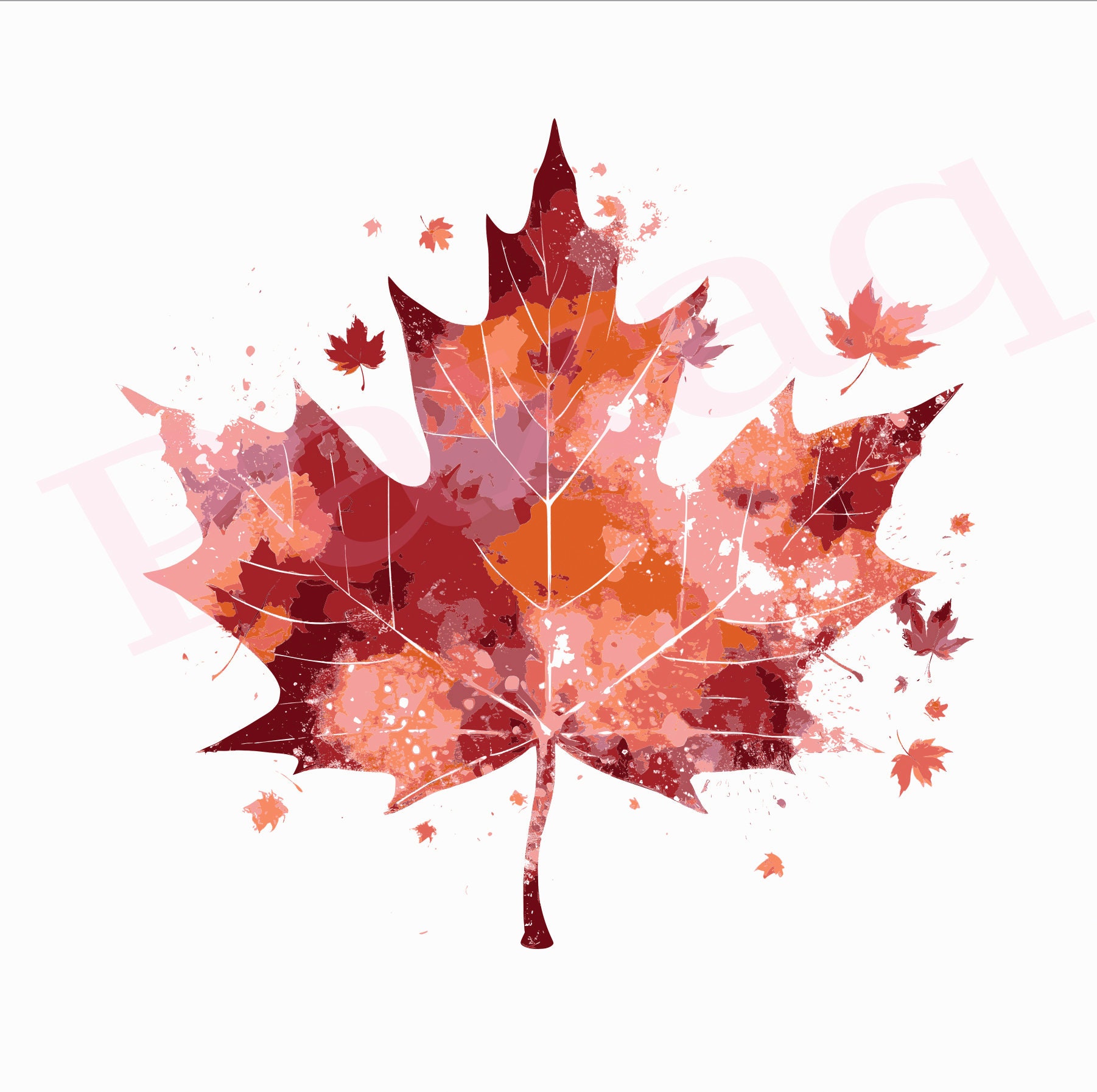 Maple Leaf Svg, Colorful Maple Leaf Svg, Maple Leaf Vector Cutfile Png ...