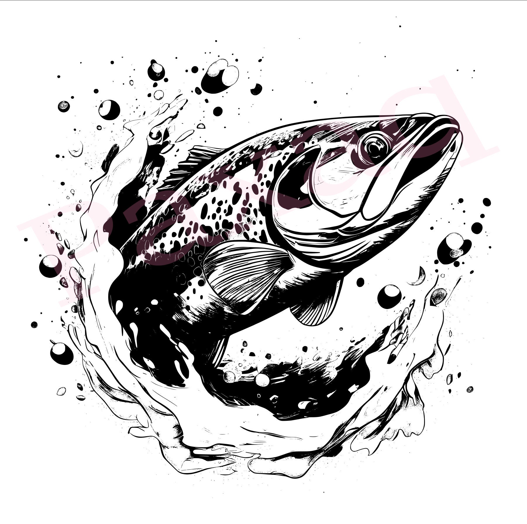 Trout Svg, Struggling Trout Svg, Trout Clipart, Jpg Png Pdf Svg for T ...