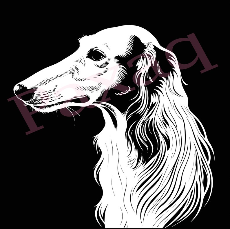 Borzoi Svg Elegant Borzoi Svg Jpg Png Pdf Svg for T-shirts - Etsy