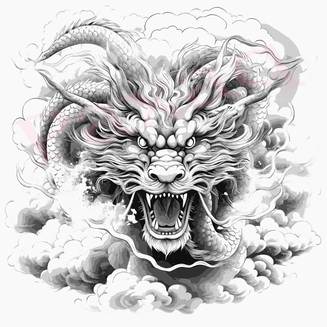 Chinese Dragon Svg, Majestic Chinese Dragon Vector, Chinese Dragon ...