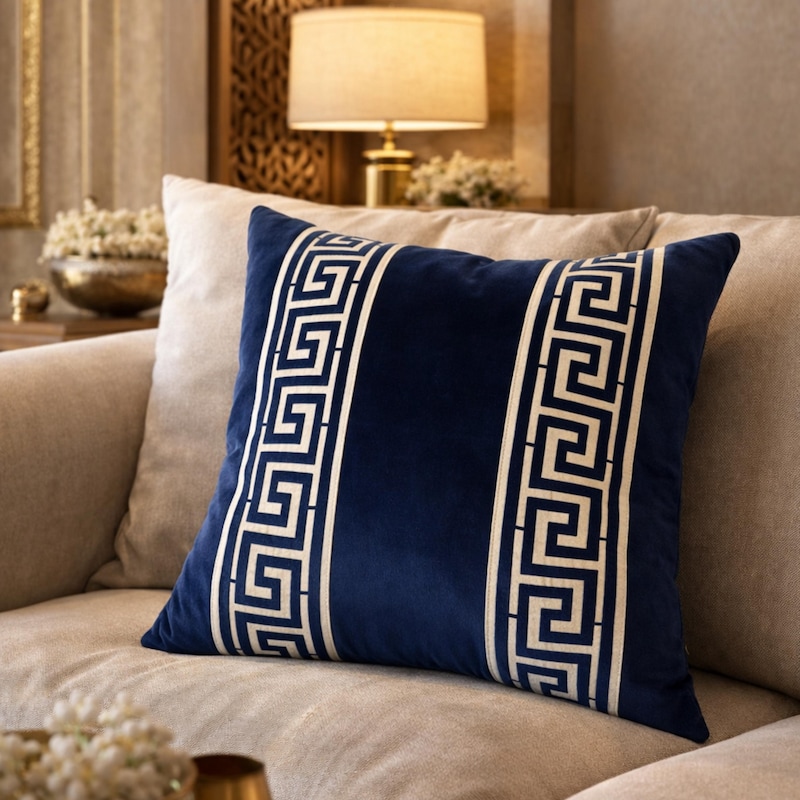 Greek Key Pillow - Etsy