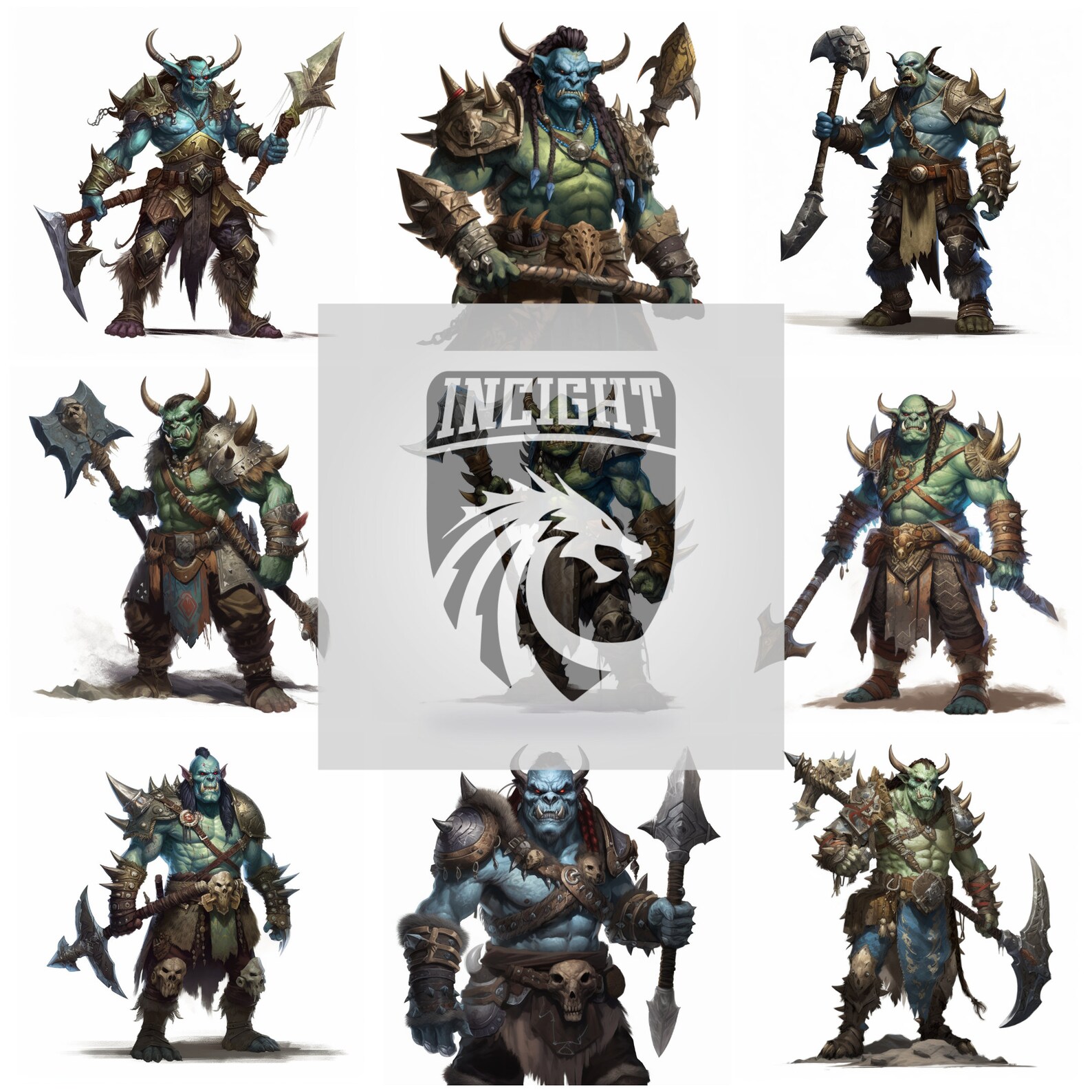 Fantasy Villains Clip Art - 15 Insidious Orc Chieftain PNG Clipart ...