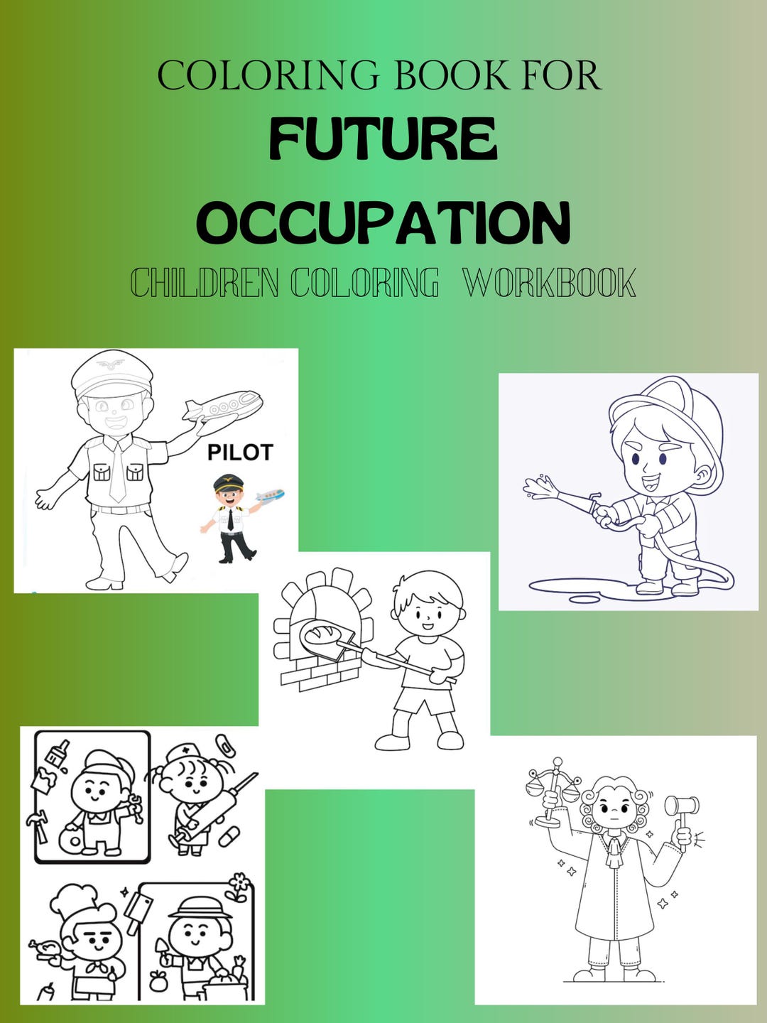 Kids' Pretend Play Occupation Coloring Book: Fun Careers & Imaginative ...