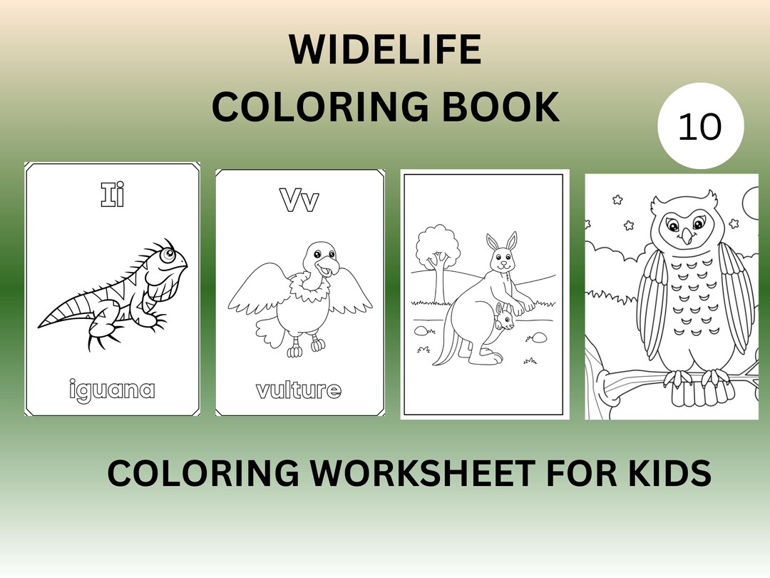 Wildlife Coloring Book Educational and Entertaining Perfect for Kids ...