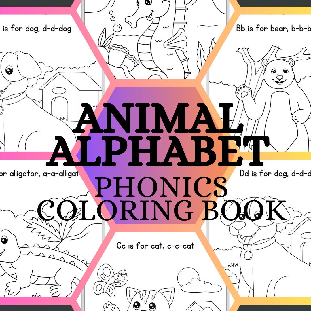 Animal Alphabet Phonics Coloring Book Fun and Educational Alphabet ...