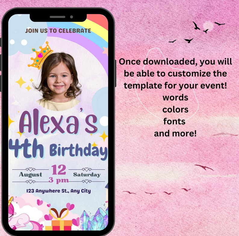 Digital Birthday Party Invitation | Joint Birthday |sibling Birthday ...
